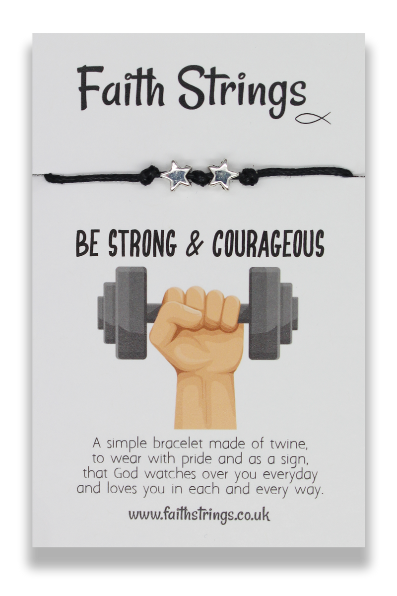 Faithstrings Christian Gift bracelet Be Strong Faith String Wish ...
